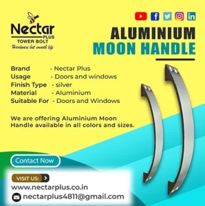 NectarPlus Door and Windows Aluminium Moon Handle - NectarPlus